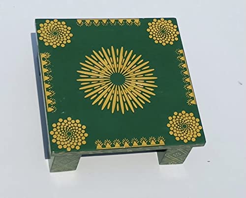 Buy “ PITHIKA”Series of Decorative Foot stool Wooden Chowki for Pooja ...