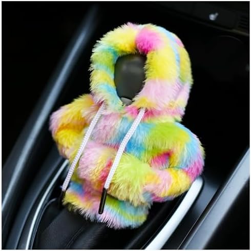 Amazon.com: Fashionable Hoodie Car Gear Shift Cover,Colourful Fuzzy ...