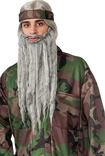 Amazon.com: Rubie's Men's Duck Hunting Season Wig and Beard, Grey ...