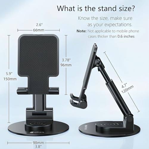 Elfora 360 Mobile Stand |Rotatable & Foldable | Tabletop Mobile Holder ...