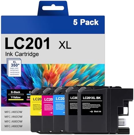 Amazon.com: LC101XL High Yield Ink Cartridges (5-Pack, 2BK/1C/1M/1Y) LC101XL LC101BK Ink ...
