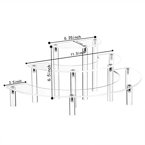 Snapklik.com : Acrylic Risers Display Stand - 3 Tier Clear Step Riser ...