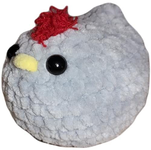 Amazon.com: Chicken Plushie | Stuffed Animal | Cute Amigurumi Kawaii ...