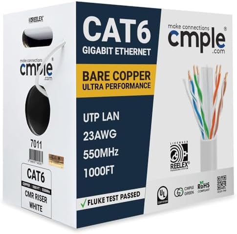 Amazon.com: Cables Direct Online CAT6 Cable 1000ft Pull Box Solid ...