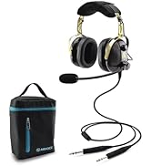 Amazon.com: AIRVOICE Aviation Headset for Pilots with Mono Sound and ...