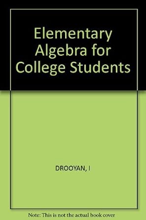 Amazon.com: Elementary Algebra for College Students: 9780471036074 ...