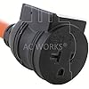 AC WORKS 4-Prong 220-Volt Plug to 120-Volt 15/ 20Amp Household Female ...