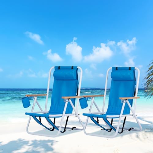 Amazon.com: Nautica Beach Chairs for Adults 2 Pack - 5 Position ...
