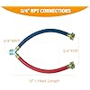 Hot Cold Washer Hose Rubber Y Mixer Plumbing Connector Burst Proof ...