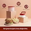 Amazon.com: Tupperware Hamburger Press and 4-Container Set, Dishwasher ...