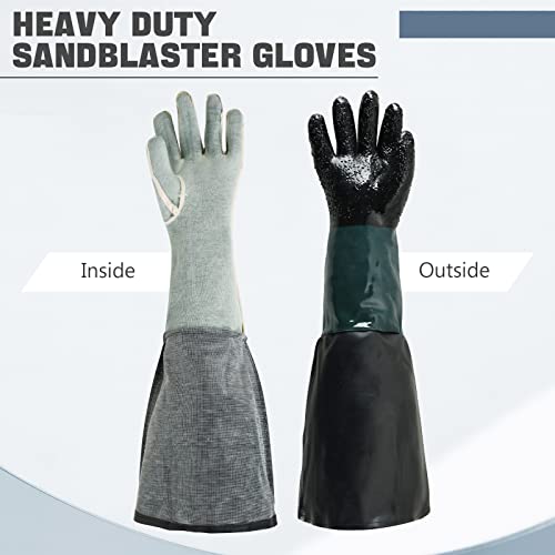 Snapklik.com : DASBET Rubber Sandblasting Gloves 23.6 Heavy Duty ...