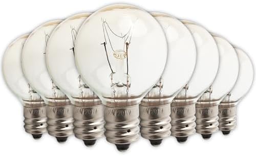 DizyLight 8 Pack 120V 20W G30 Globe E12 Incandescent Candelabra Base ...