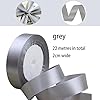 Gray Satin Ribbon for Gift Crafting, Double Sided Polyester 20mm X 23m ...