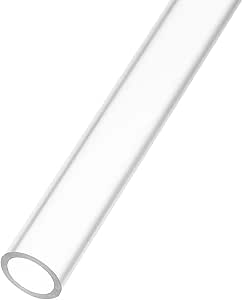 Rebower 5/8" x 0.8" Clear PVC Pipe 14" Plastic Rigid Tubing Round High ...