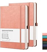 Amazon.com : RETTACY Spiral Graph Paper Notebook 2 Pack - B5 Large ...
