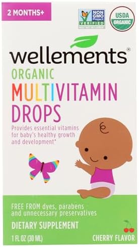 Amazon.com: Wellements Organic Multivitamin Baby Drops, Gluten Free, 1 ...