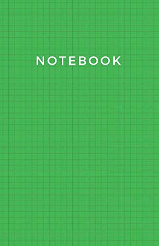 Notebook: Green Graph Paper Notebook 5.5 x 8.5 - 1/4 inch squares - 110 ...