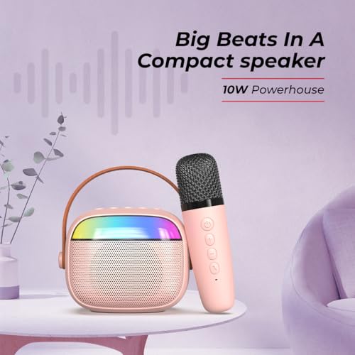 pTron Fusion Smart 10W Mini Bluetooth Speaker with Wireless Karaoke Mic ...
