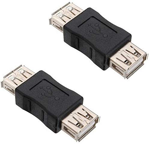 Techvik Pack of 2 Pc Female to Female Coupler Jointer USB Plug Adapter ...