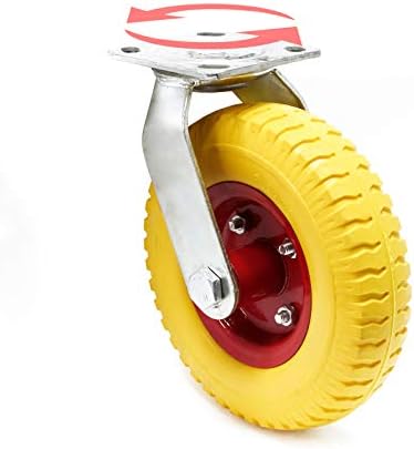 Wiltec Ruota piroettante anti-foratura gialla 258x78mm max 150 kg con ...