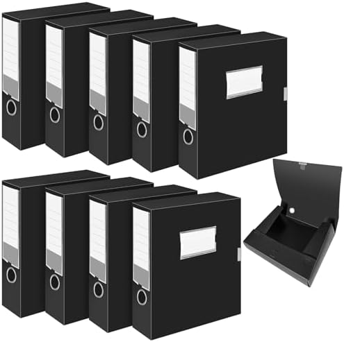 4 Pack Box Files A4,Plastic Box File with Lid,55mm Spine A4 Archiving ...