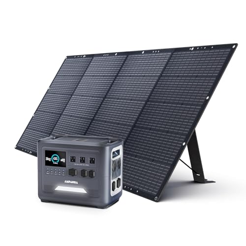 Solar Generator Purea with 400W Solar Panel,1536Wh Portable Power ...