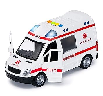 ZOYO Ambulances Toy for Kids with Light and Sound Friction Power ...