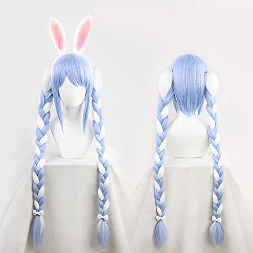 Amazon.com: VTuber Usada Pekora Wig Braids Ponytails Hololive Fantasy ...