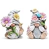 Amazon.com: Hodao Set of 2 Spring Gnome Decorations Flower Gnomes ...