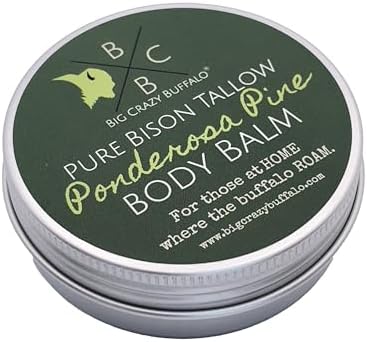 Amazon.com : Big Crazy Buffalo Pure Bison Tallow Balm, Ponderosa Pine ...