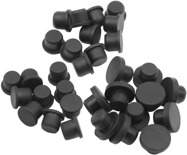 Amazon.com: 30 Pcs Black Hole Plugs 13mm (1/2") Black Plastic Hole ...