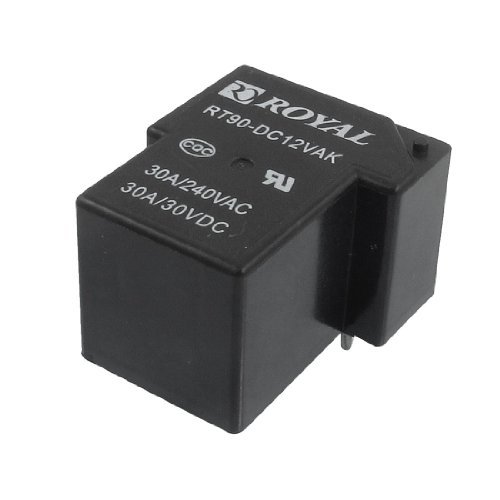 DC 12V Coil 30A/240V AC 30A/30V DC Contact 5 Pin Terminals Relay ...