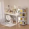 Amazon.com: VECELO Rotating Bookshelf with Brake Wheels, 360°Display 4 ...
