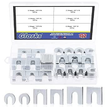 Glarks 152Pcs 3/8" 1/2" Universal Body Shim Assortment Kit, Universal ...