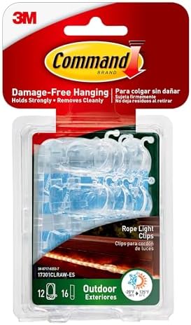 Amazon.com: Command Outdoor Rope Light Clips, 12 Hooks and 16 Command ...