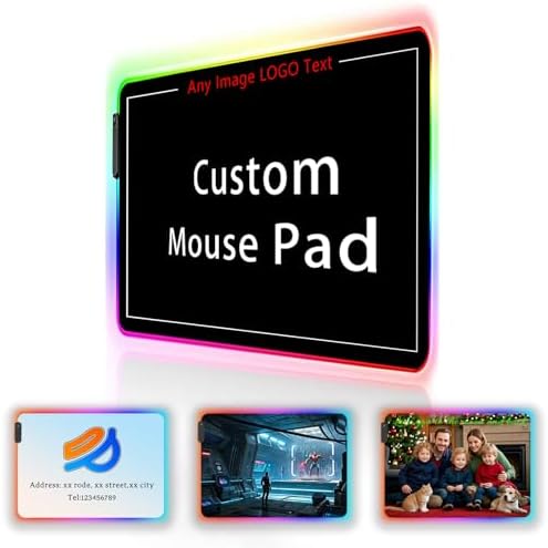 Amazon.com: Nsipan Custom RGB Mouse Pad Personalized Led Mouse Pad with ...