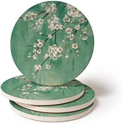 Amazon.com | Teal Cherry Blossom Coasters for Drinks: Coasters