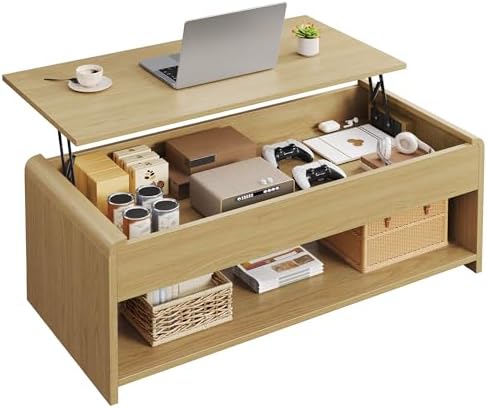 Amazon.com: Homiflex Wooden Coffee Table, Lift Top Coffee Table with ...
