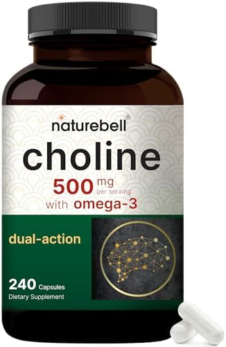 Amazon.com: NatureBell Choline 500 mg with Omega-3 Fatty Acids, 240 ...