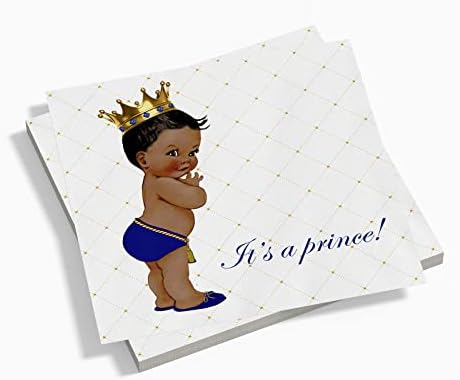 Amazon.com: 50 Royal Blue Prince Party Napkins, It's a Prince Baby ...