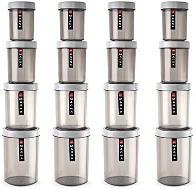 Buy CELLO Plastic Magna Container Set of 16 (500ml x 4, 750ml x4 ...
