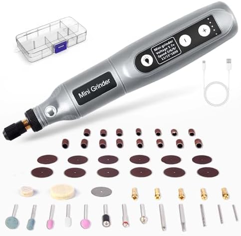 Cordless Mini Rotary Tool Kit - 5 Speed Adjustment USB Rechargeable ...