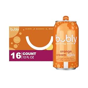 Amazon.com: Bubly Paquete de 16 latas de aluminio con sabor a crema de naranja, 12 onzas ...