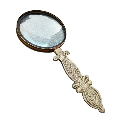 StudioByHumza Floral Handle Royal Magnifying Glass, Study Magnifying ...