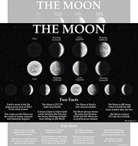 Amazon.com: Moon Phases - Classroom Science Poster: Prints: Posters ...