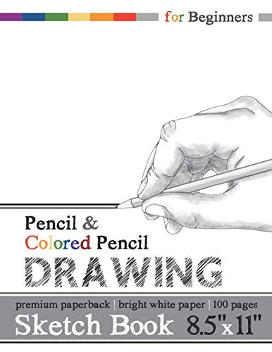 Drawing Sketch Book for Beginners: Pencil and Colored Pencil: Green ...