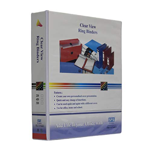 SPS Presents Plastic File Folder IMP Ring File PVC 2" 4D Ring (White ...