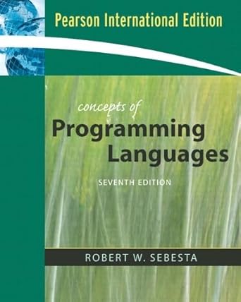 Concepts of Programming Languages: International Edition : Sebesta ...