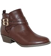 Amazon.com | TOP Moda EC89 Women's Foldover Lace Up Low Chunky Heel ...