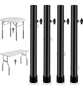 Amazon.com: (4-PACK) Folding Table Leg Extenders, Highly Durable Steel ...